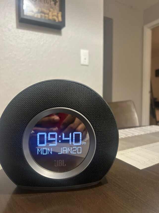 JBL Horizon Alarm Bluetooth Speaker Clock Radio Wireless Ambient Light ...