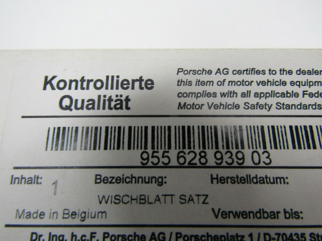 Original PORSCHE Cayenne Scheibenwischerblätter Satz () 95562893903 ...