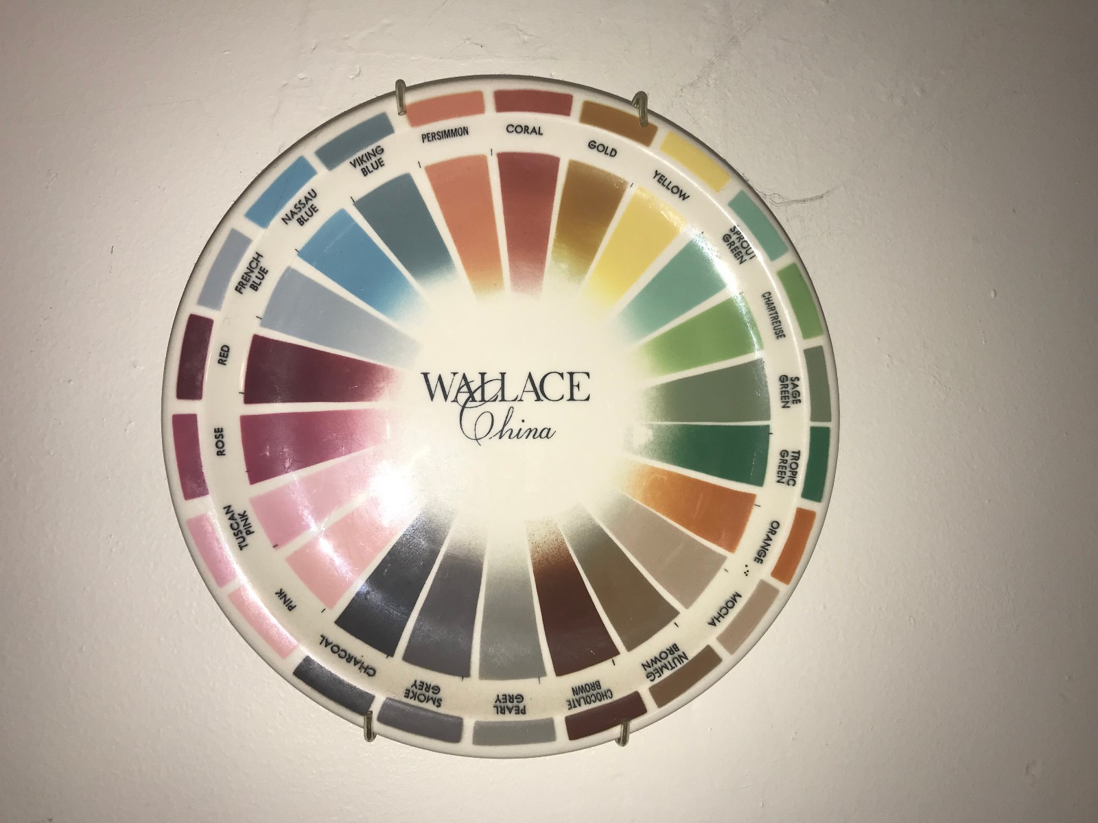 VTG 10" 40's WALLACE CHINA Restaurant Ware Salesman Sample Plate Pie ...