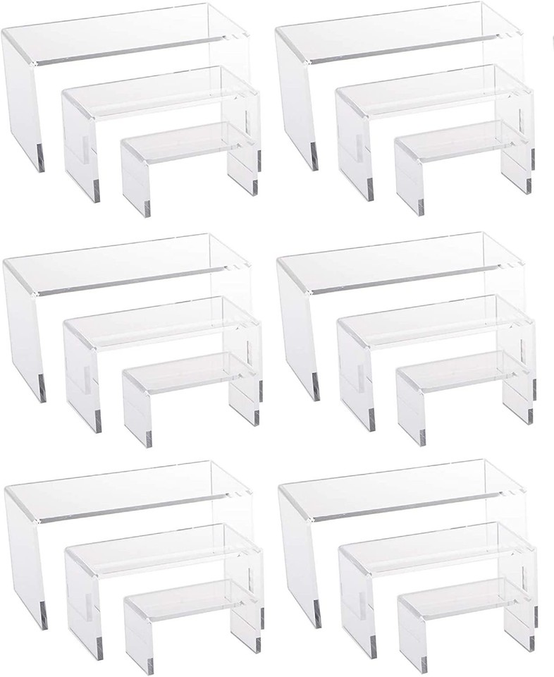 888 Display USA Clear Acrylic Jewelry Display Risers Showcase Fixtures ...