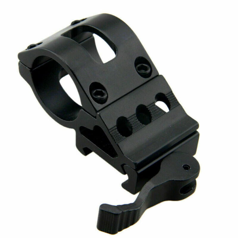 QD Offset Picatinny Weaver Rail Mount for 30mm Flashlight Scope Laser ...