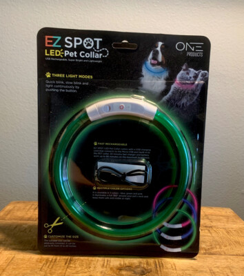 EZ Spot LED Pet Collar By One Products Coon Dog Pet Tracker Dog Light ...