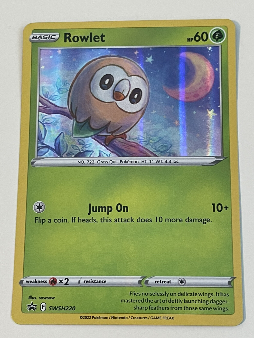 Pokemon TCG - Rowlet SWSH220 - Black Star Promo - Holo Rare - NM/M *IN ...