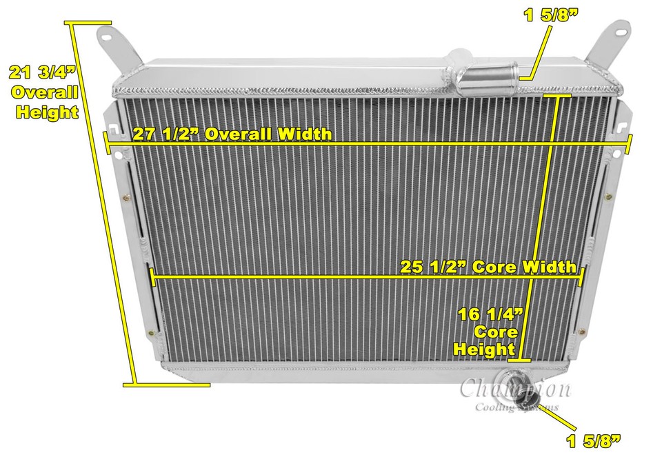 QR Champion 3 Row Radiator W/ 16" Fan for 1984 - 1989 Nissan 300ZX V6 ...