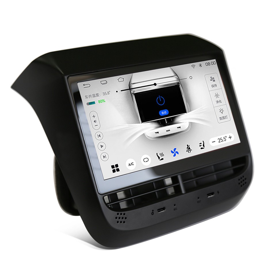 Rear Seat LCD Touch Screen Entertainment System AC Control Fit Tesla ...