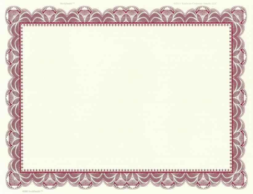 Award Certificate Border