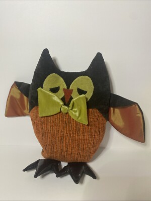 2012 Woof & Poof Owl Beanie Stuffed Animal Fall Colors Decor Bow Tie ...