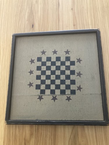 Vintage Wooden Checkers Board Game Wall Decor 10x10” Sale | eBay