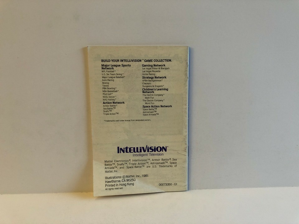 Intellivision Catalog A Lot More Fun MANUAL ONLY Authentic Insert | eBay