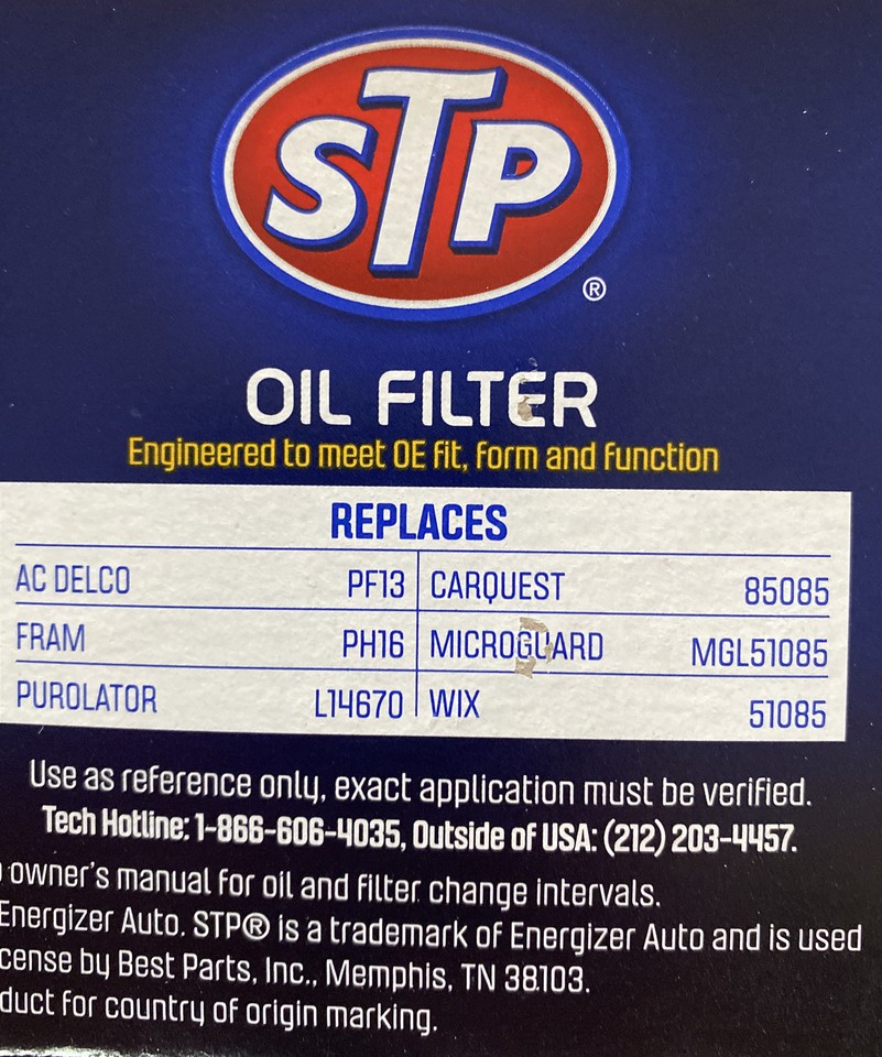 STP Oil Filter S16 New | eBay