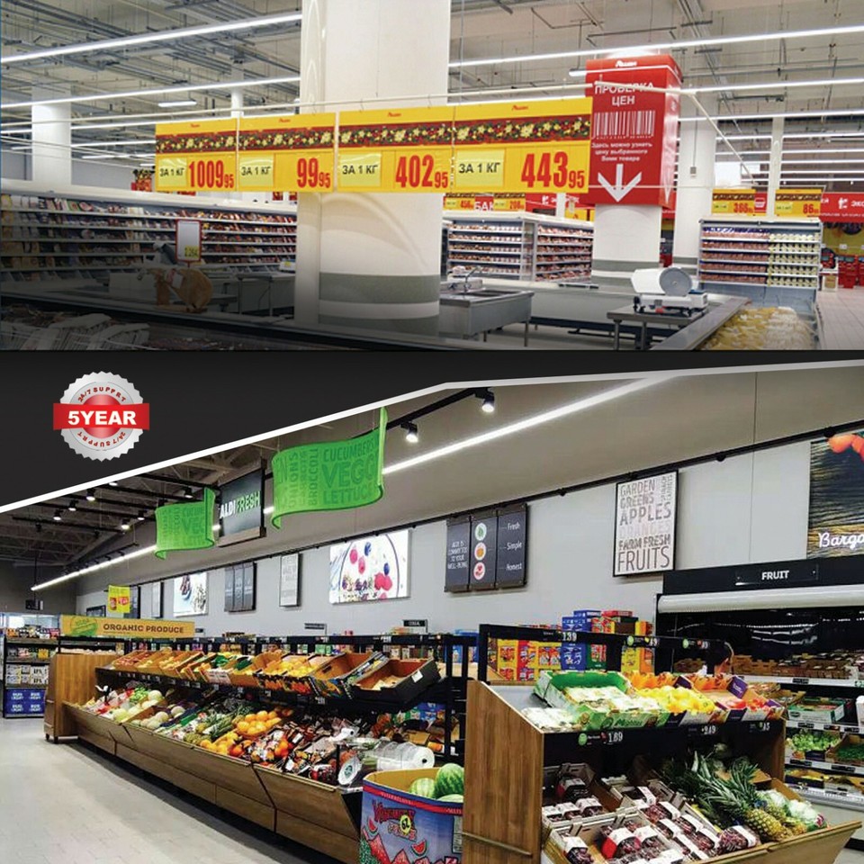 6FT T8 LED SHOP LIGHT V-SHAPE 54W CLEAR COOLER/ FREEZER LED Tube Light ...