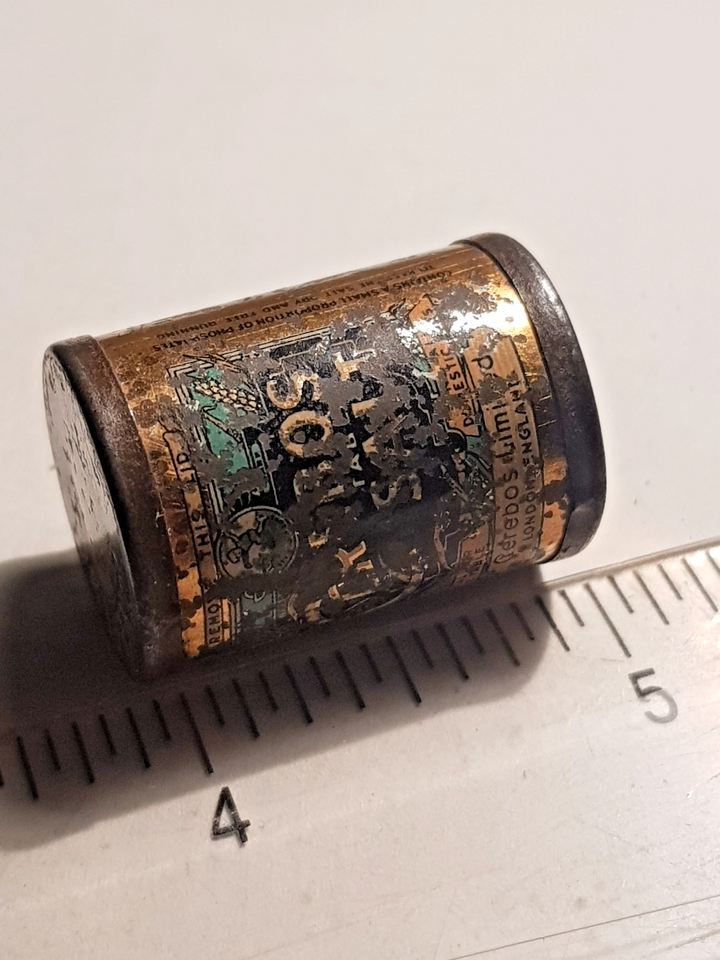 Antique Mini Metal Tin Pencil Sharpener 1930s Advertising CEREBOS SALT ...