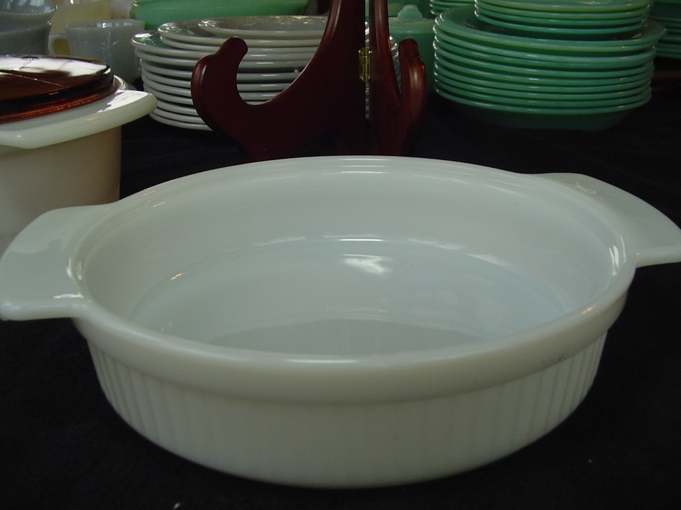 FIRE KING/ FIREKING VINTAGE OVEN WARE ANCHOR HOCKING WHITE CASSEROLE ...