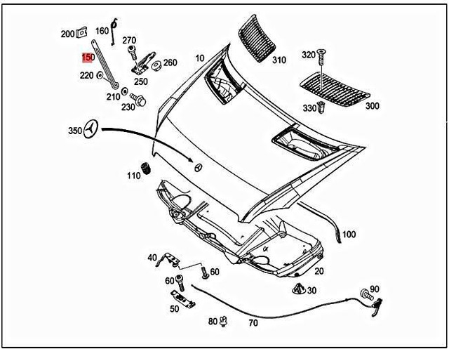 Mercedes-Benz 9068870072 Genuine OEM Support Rod for sale online | eBay