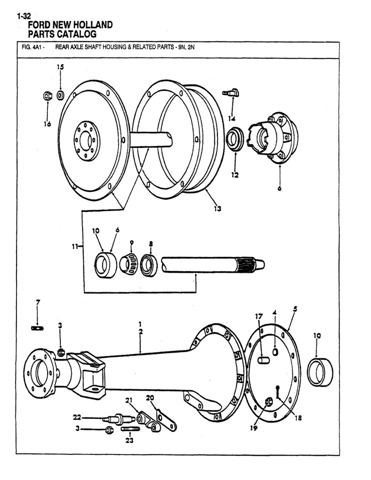 Ford 9N 2N 8N Tractor Assembly Parts Manual Catalog Exploded View 1939 ...