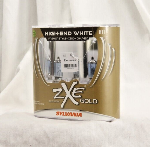 BRAND NEW! Sylvania, ZXE Gold, Halogen light bulbs (2) H11, H11SZG.PB2 ...