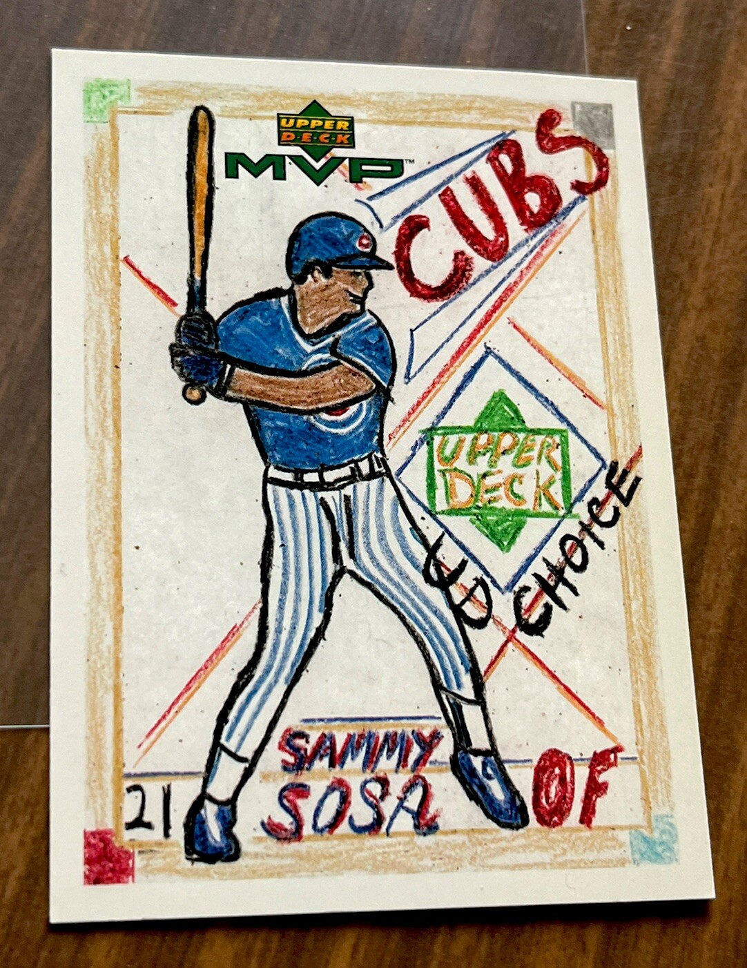 2000 Upper Deck MVP Draw Your Own Card # DT28 Sammy Sosa - Chicago Cubs ...