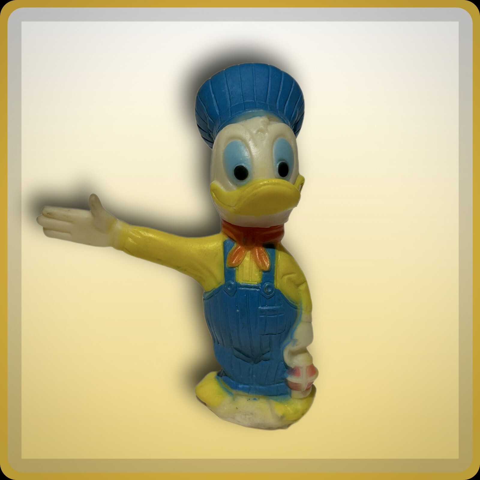 Vintage Donald Duck Rubber Figure, Railroad Engineer Disney Toy | eBay