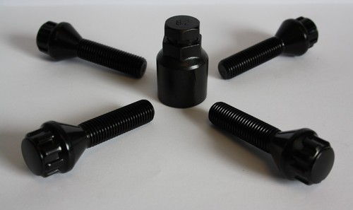 M14 X 1.5 45MM BLACK ALLOY WHEEL LOCKING BOLTS FIT PORSCHE 911 993 991 ...