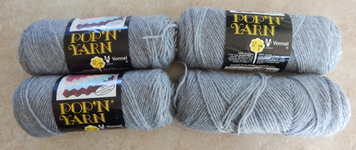 New Vonnel Pop'N Yarn Lot of 4 MEDIUM GREY #401 Acrylic | eBay