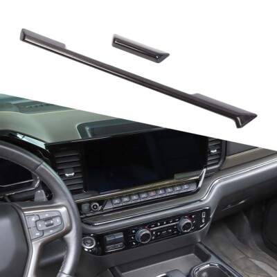 Center Console Dash Strips Trim Cover Bezels Black Wood For Chevy ...