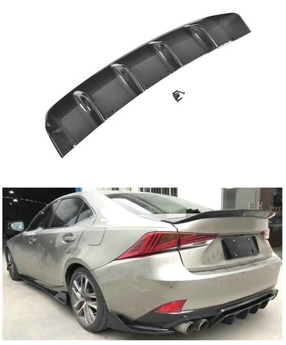 Carbon Fiber Rear Bumper Lip Diffuser For Lexus IS300 Sport Sedan 4D 17 ...