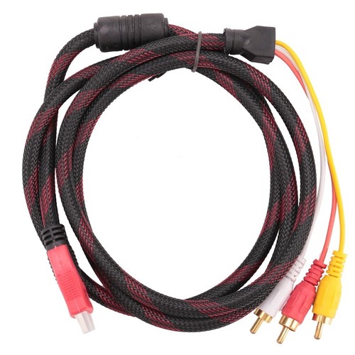 US 5Ft To 3-RCA Video Audio AV Component Converter Adapter Cable For TV ...