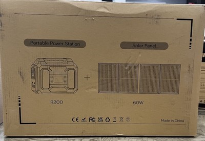 Portable Solar Generator 200w Portable Power Station With Foldable 60w ...