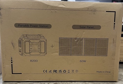 Portable Solar Generator 200w Portable Power Station With Foldable 60w Solar Pan | eBay