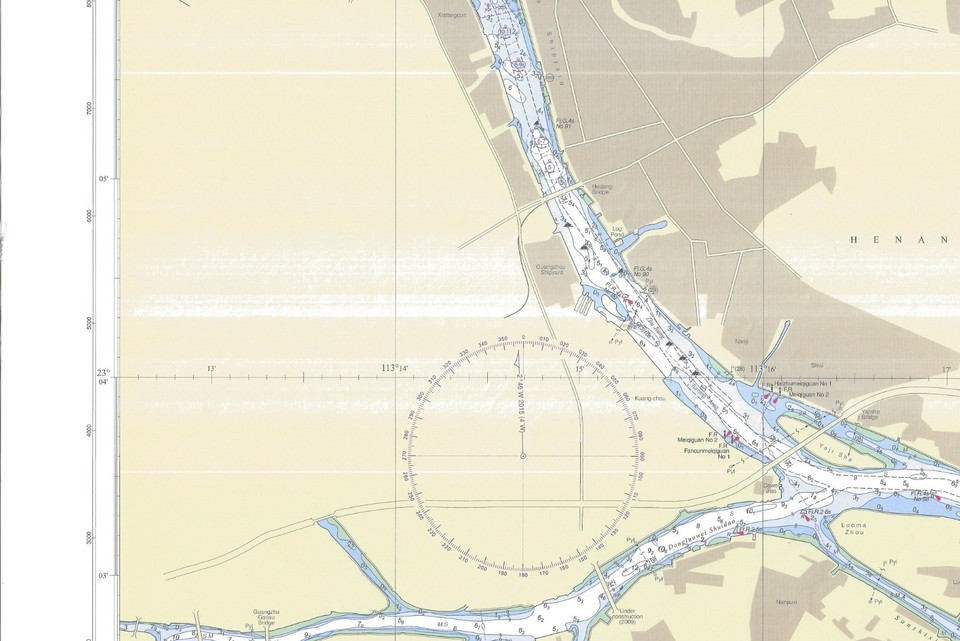 347 Huangpu Guangzhou Shi China Zhu Jiang Chart Map Maritime Nautical ...