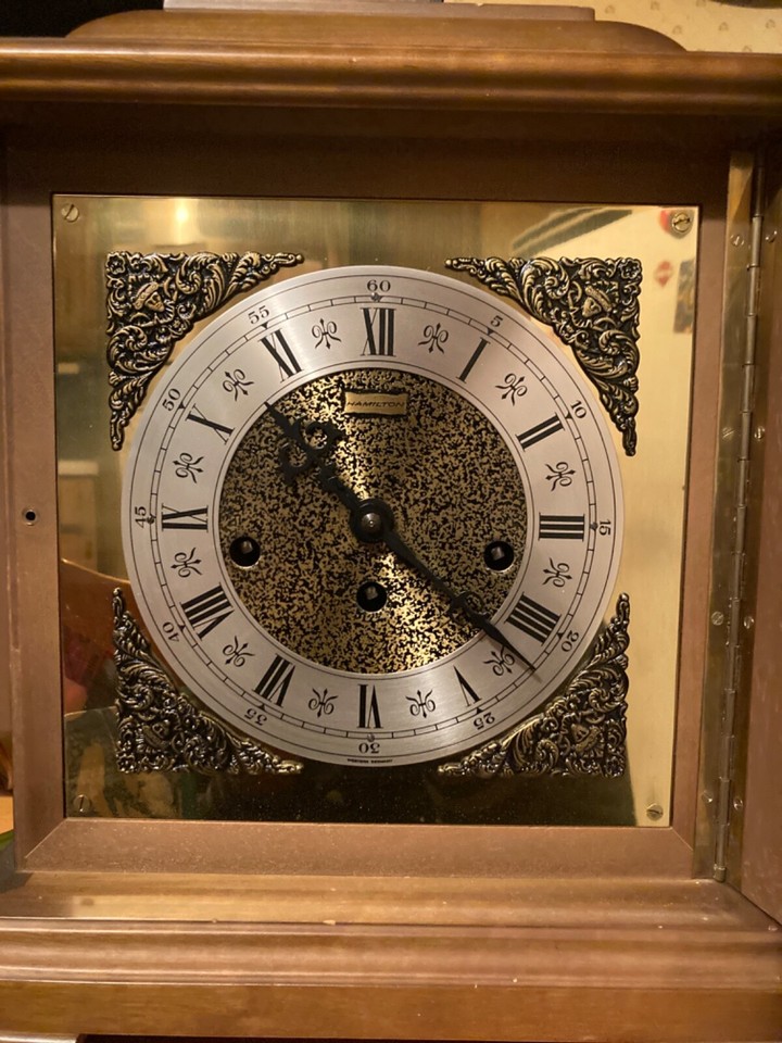 HAMILTON WESTMINSTER CHIME BRACKET MANTLE CLOCK W/KEY 71 340-020 W ...