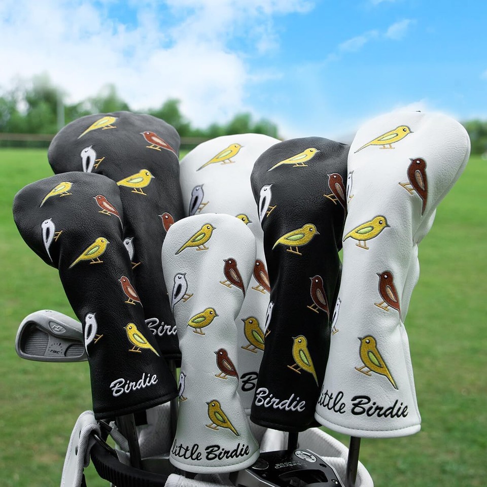 Golf Club Headcover Birdie Birds Driver Fairway Wood Hybrid White | eBay