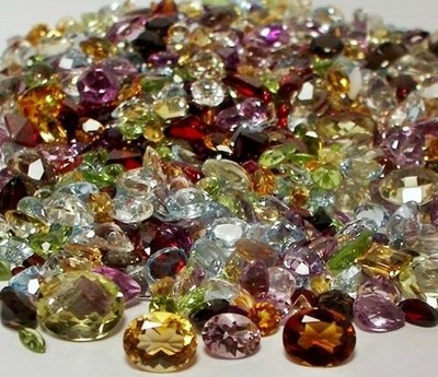 100+ CT MIX LOT LOOSE FACETED NATURAL GEMSTONES MIXED GEMS WHOLESALE ...