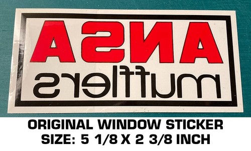 ANSA MUFFLERS VINTAGE ORIGINAL VINYL WINDOW STICKER DECAL - PERFORMANCE ...