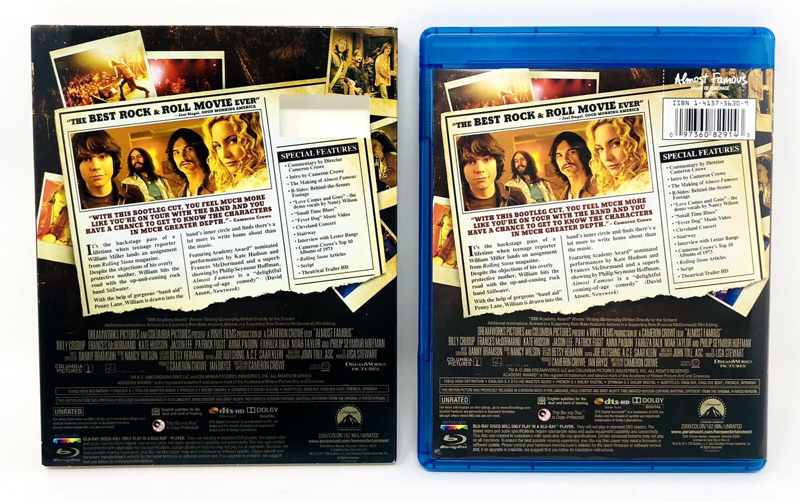 2011 ALMOST FAMOUS Blu-ray Bootleg Cut Director's Edition w/ Slip ...