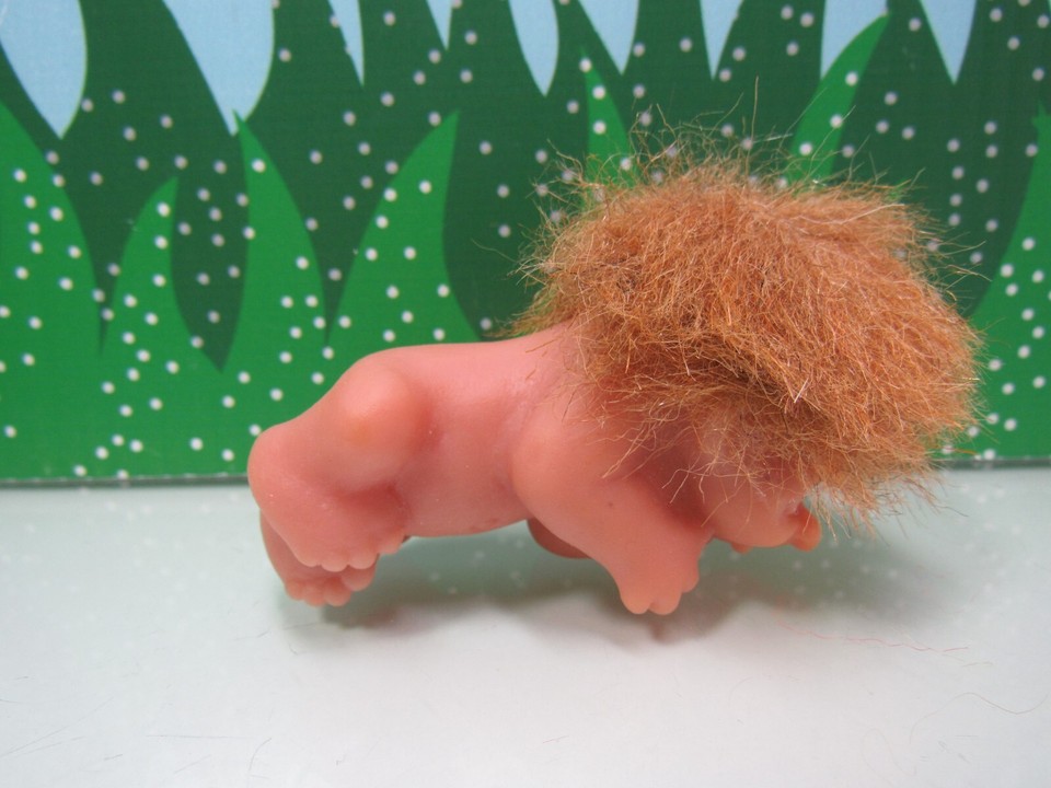 1985 DAM EURO NEWBORN BABY - 3" Dam Troll Doll - Made In Denmark (Tan ...