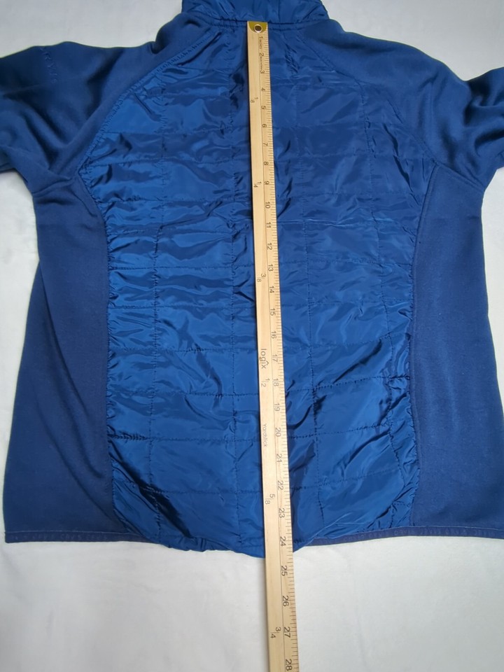 Orvis Jacket Women's M Blue Quilted Fleece Full Zip Pockets Hiking ...