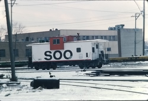1976 Soo Line Railroad Train Caboose 141 Slide Urban Winter Terminal ...