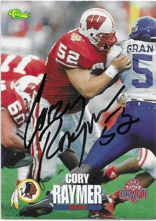 CORY RAYMER Autographed Signed 1995 Classic Football card Wisconsin ...