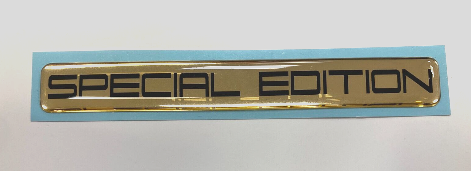 SPECIAL EDITION Sticker/Decal Black Text on Gold - HIGH GLOSS DOMED GEL ...