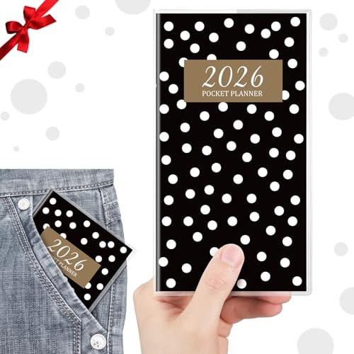 2026 Pocket Calendar for Purse Small Monthly Planner for Women Polka ...