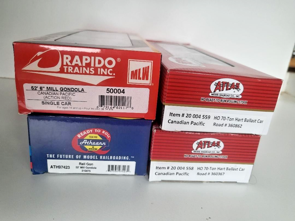Rapido Canadian Pacific Gondola, Atlas CP Ballast hoppers, Railgon | eBay
