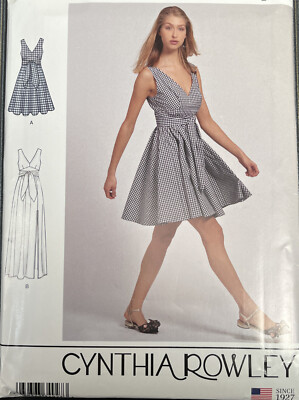 R10174 8916 Simplicity Cynthia Rowley Back Wrap Dress in two lengths 12 ...