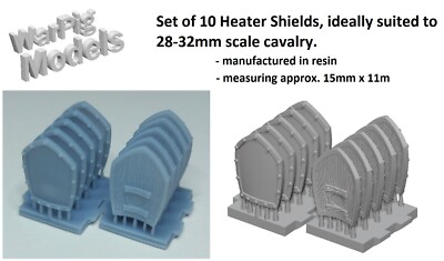 Shields x10 Plain Heater Cavalry Knights 28mm - 32mm Scale Fantasy ...