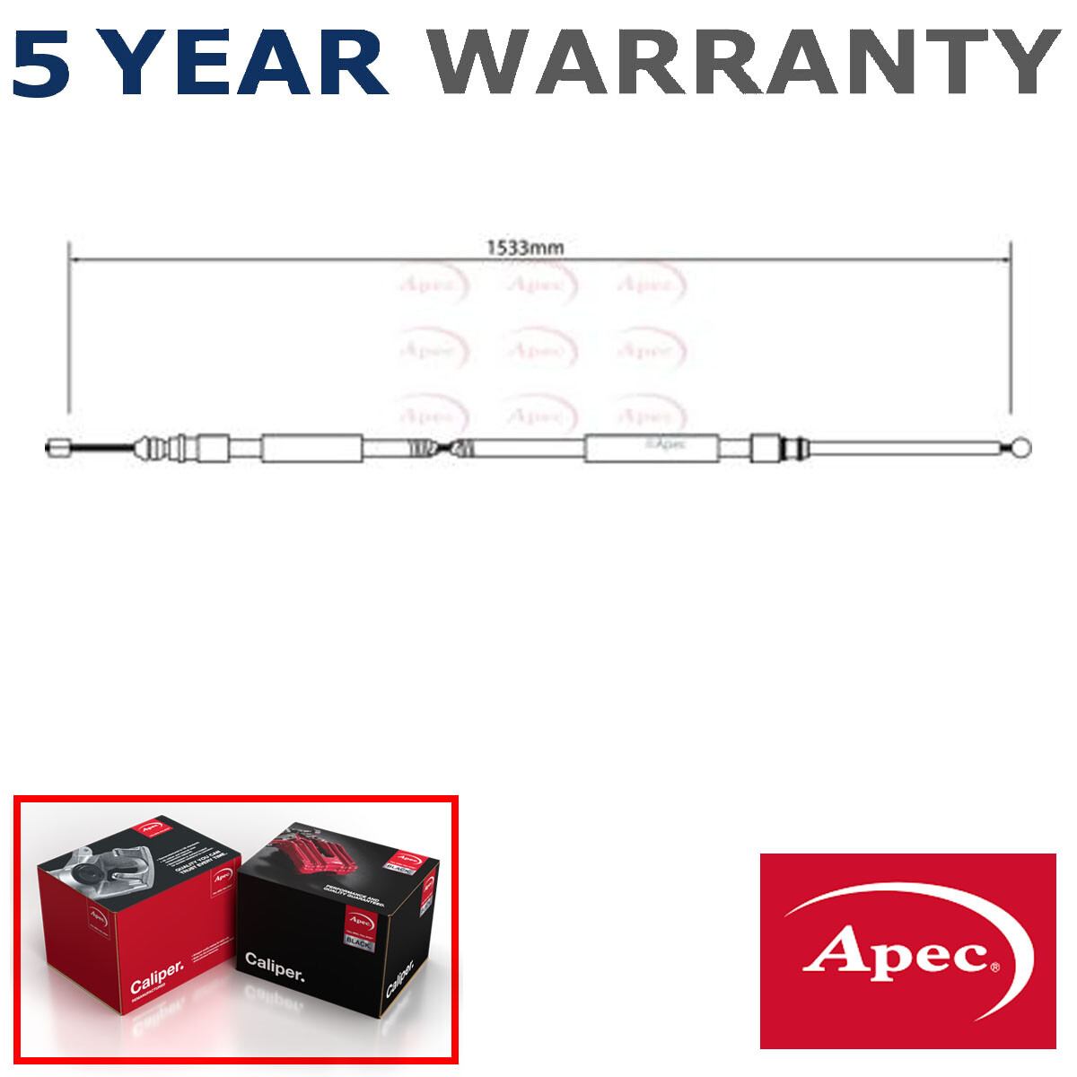 Apec Rear Hand Brake Cable Fits BMW 3 Series 2005-2013 34406769368 ...