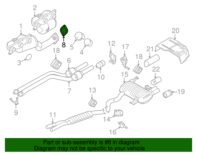 BMW 18107549447 Genuine OEM Factory Original Converter Pipe Gasket for ...