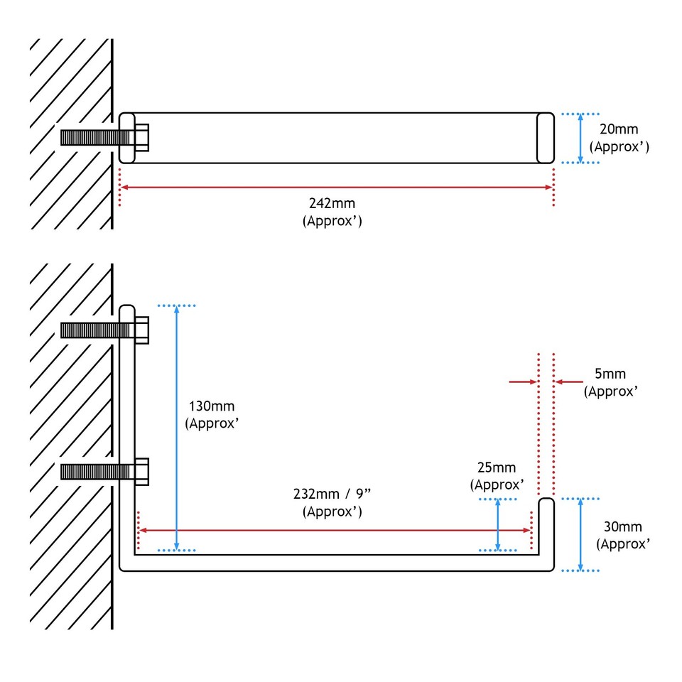 Wall Ladder Bracket Hook Rack UNIVERSAL Secure Ladders Brackets Fixings ...