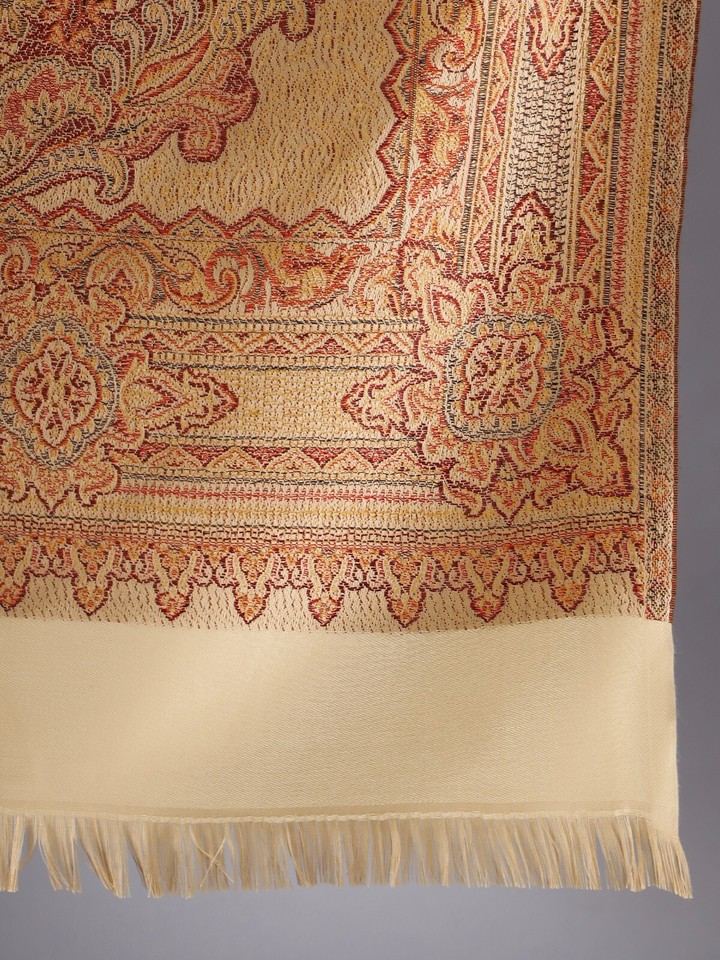 Large Superior Jamavar Shawl Paisley Jamawar from India Pashmina Stole ...