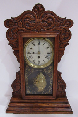 Antique New Haven "Cunard" Kitchen Mantel Clock 30-Hour Timepiece, Key ...