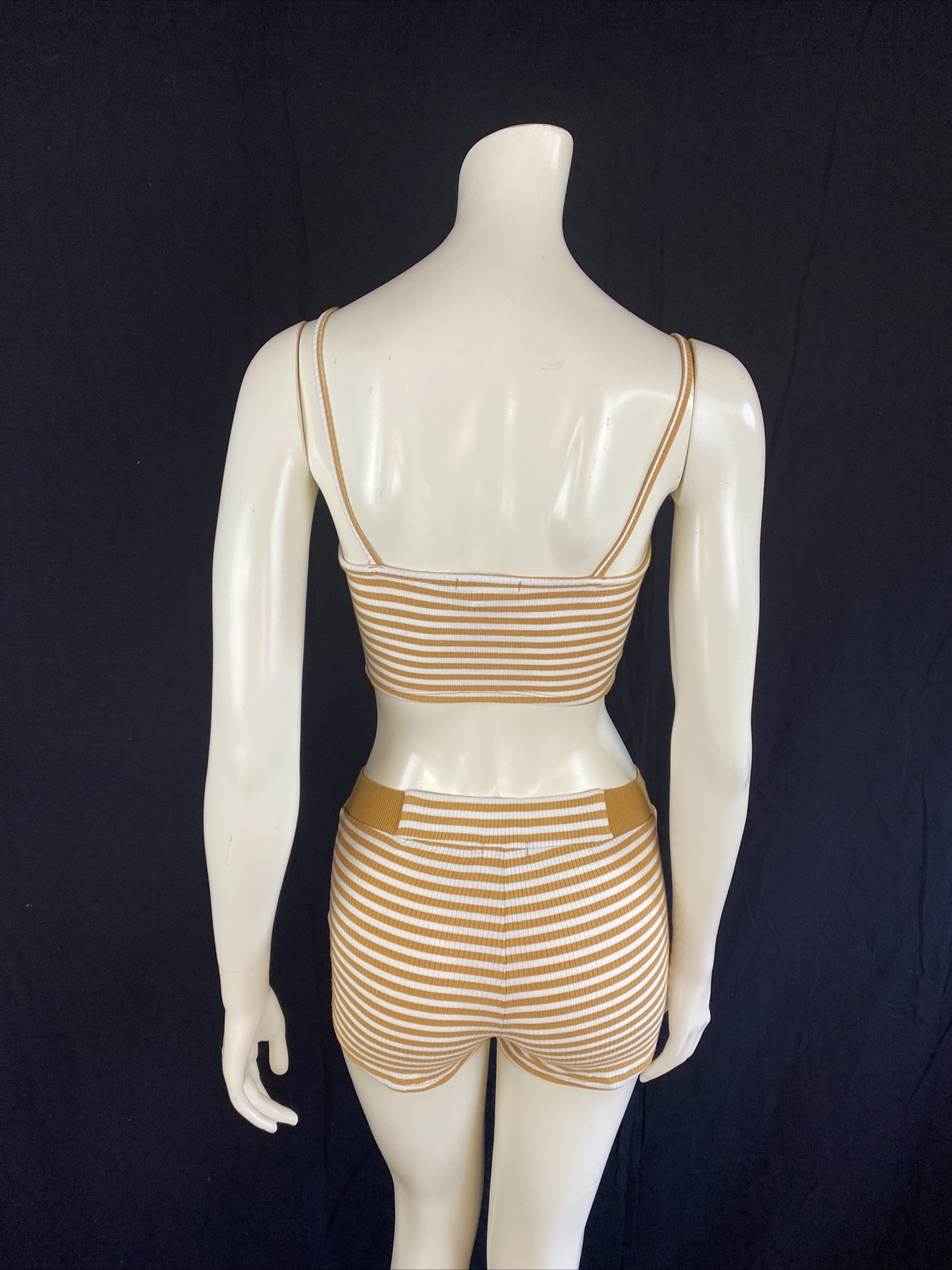 Bozzolo Shorts & Top Juniors Size S, Brown and White Horizontal Stripes ...